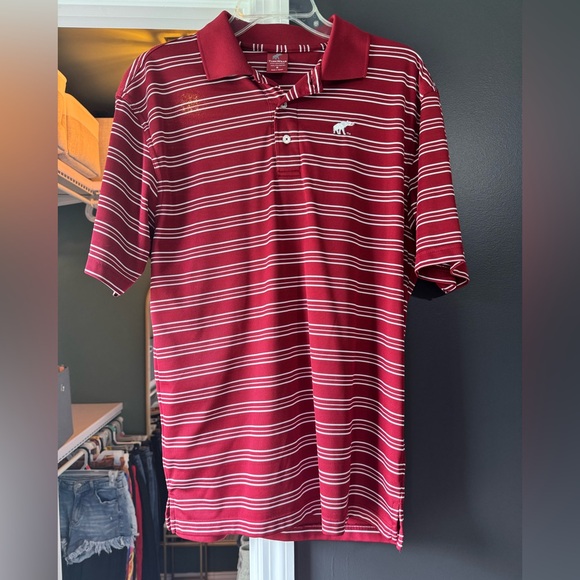 tuskwear | Shirts | Classic Maroon Striped Polo Shirt | Poshmark